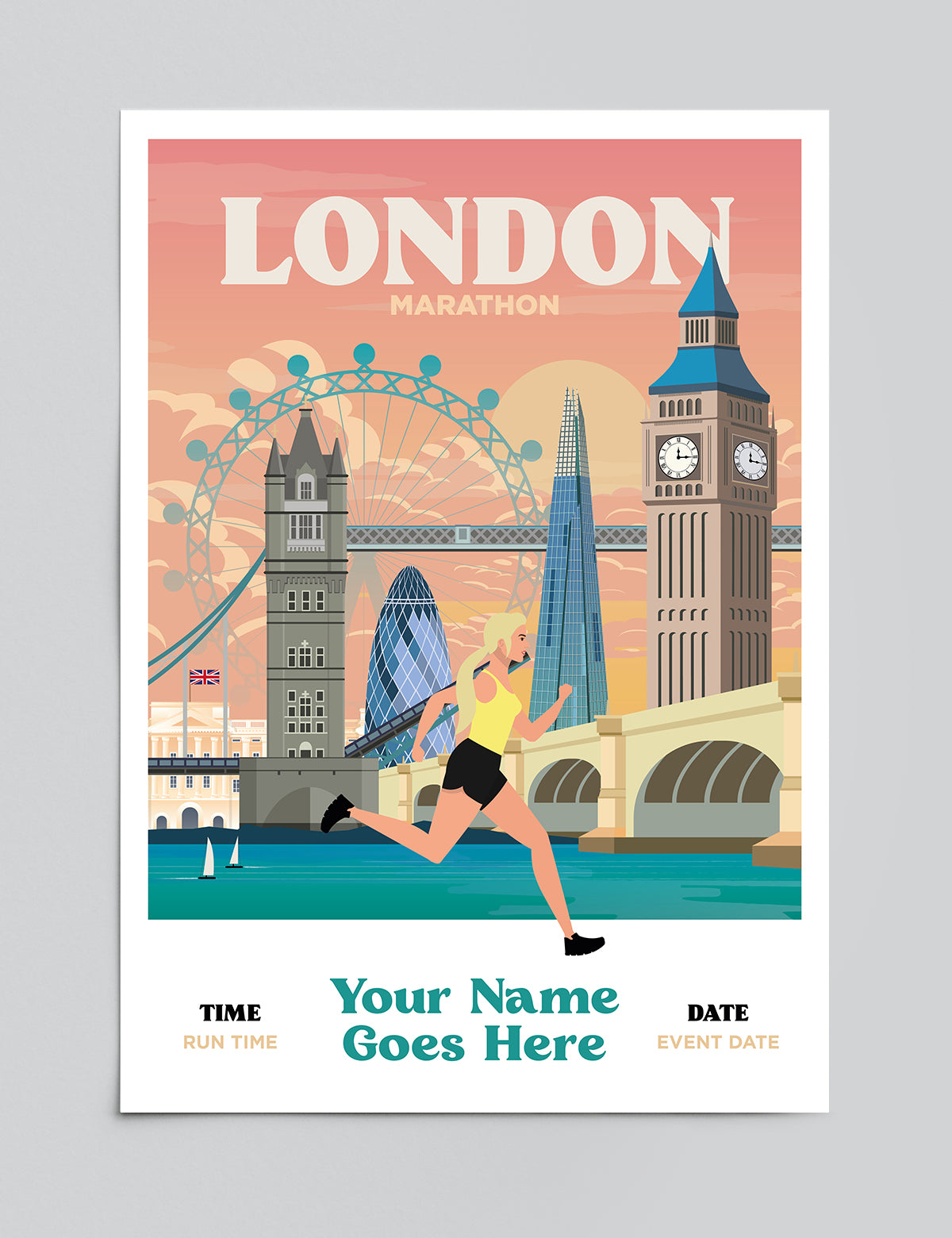 Personalised Marathon Poster Designed for Finishers of the London ...